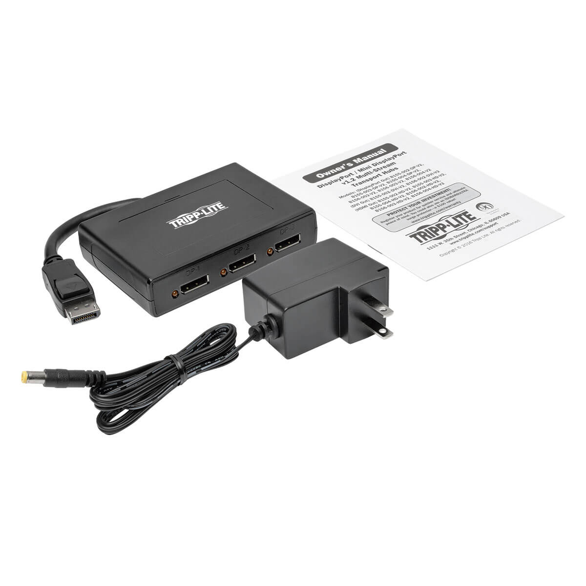 3-Port DisplayPort Splitter, MST Hub, 4K 60Hz UHD | Eaton