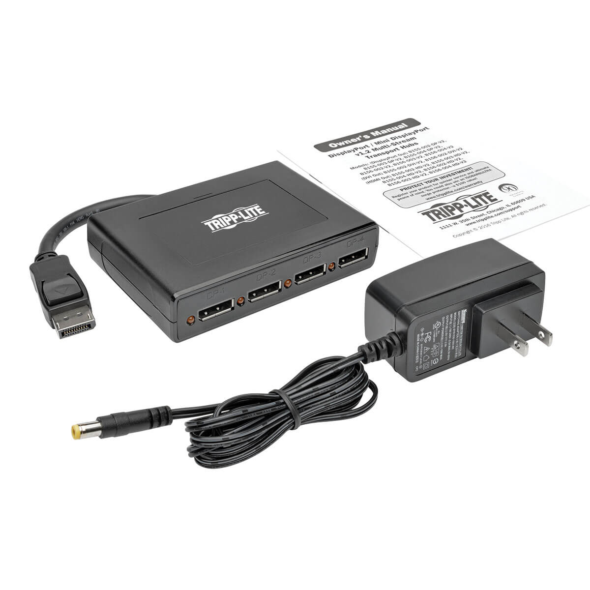 4-Port DisplayPort Splitter, MST Hub, 4K 60Hz UHD | Eaton