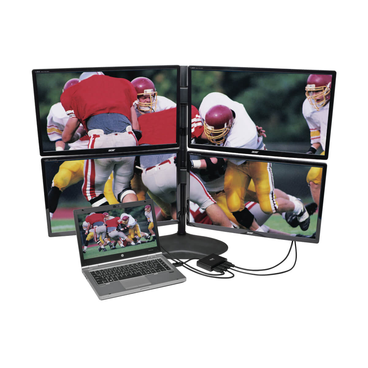 4-Port DisplayPort to HDMI Splitter, MST Hub, 4K 60Hz UHD | Eaton