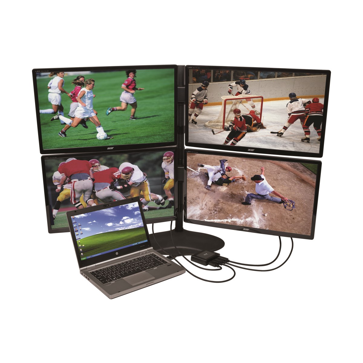 4-Port DisplayPort Splitter, MST Hub, 4K 60Hz UHD | Eaton