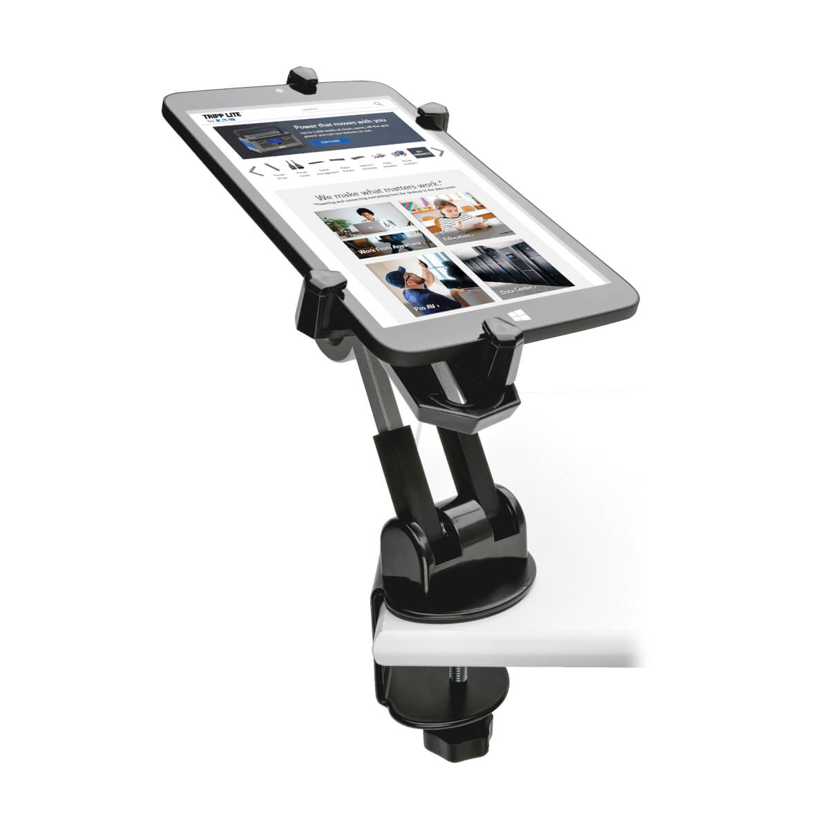 Full-Motion Tablet Desk Clamp, 7in to 10in Tablets | Eaton