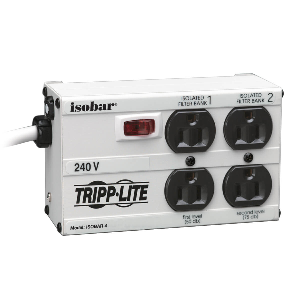 Isobar Surge Protector, 4 Outlet, 330 Joules, Metal Case | Eaton