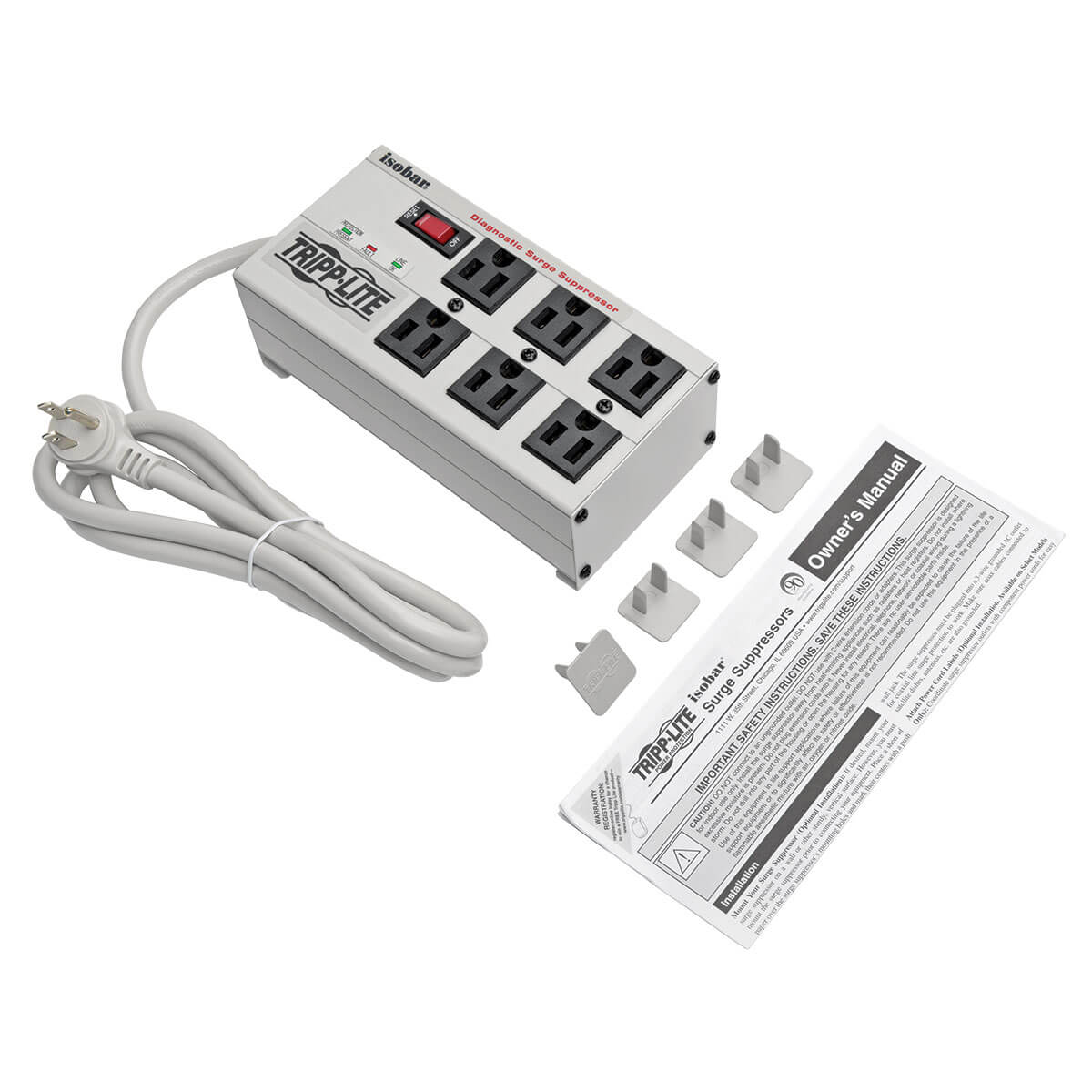 Isobar Surge Protector, 6 Outlet, 3300 Joules, Metal Case | Eaton