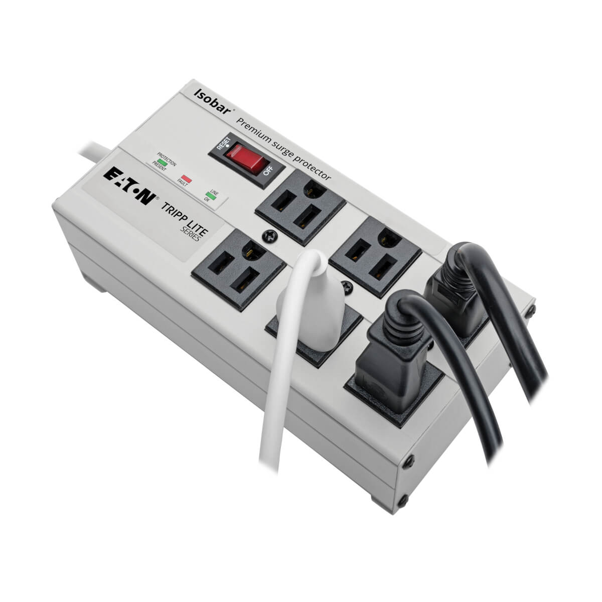 Isobar Surge Protector, 6 Outlet, 3300 Joules, Metal | Eaton