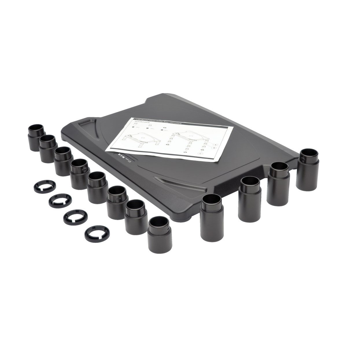 Hight-Adjustable Monitor Riser, Black | Eaton