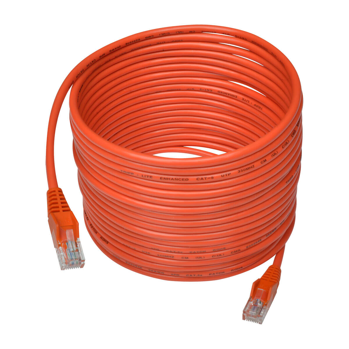 Cat5e Snagless Ethernet Cable, Orange, 25-ft | Eaton