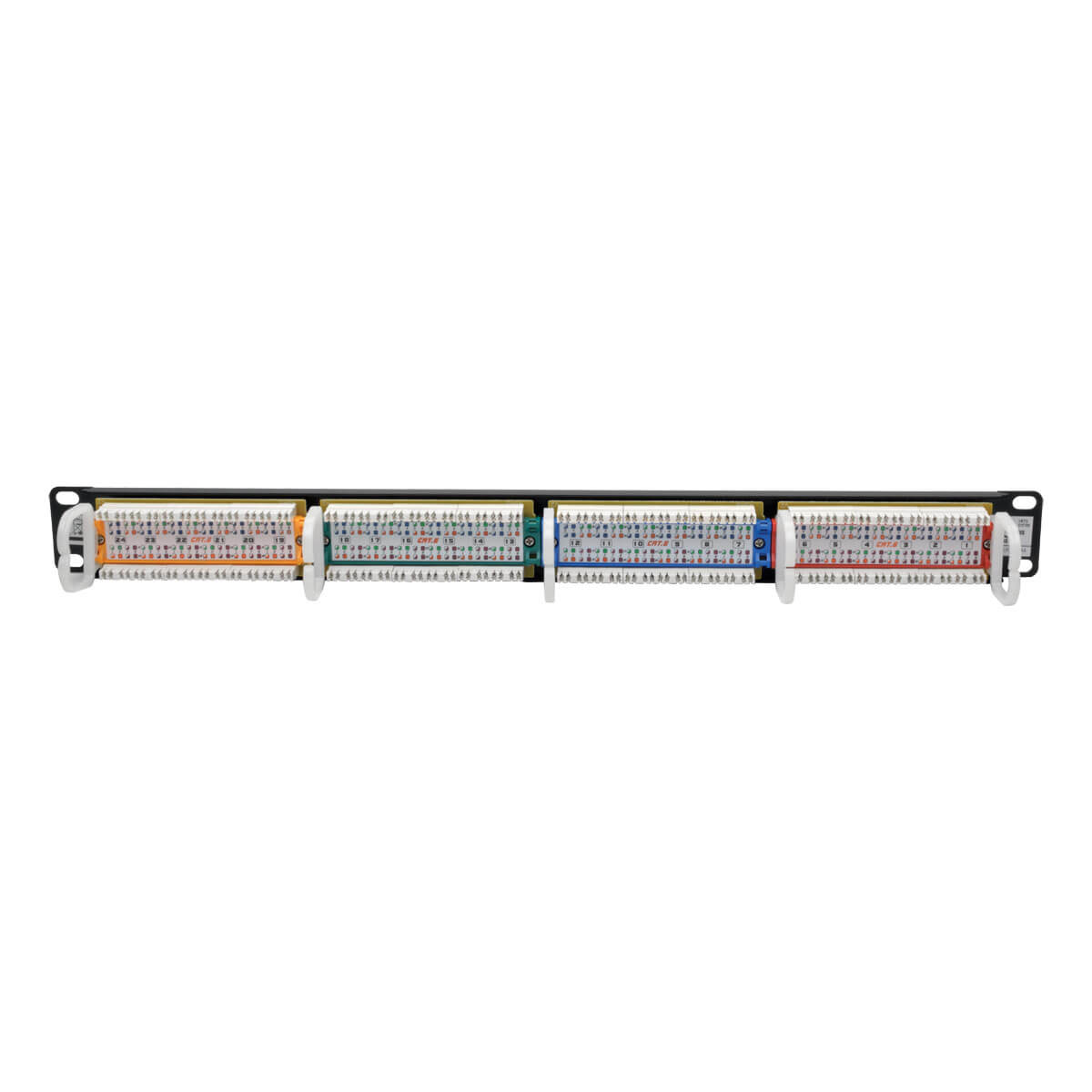 24-Port 1U 110-Type Color-Coded Patch Panel, RJ45 Ethernet, 568B, Cat5 ...