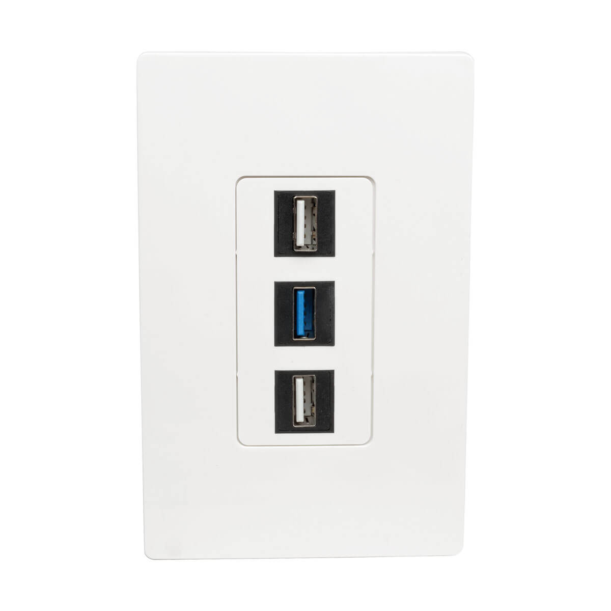 3-Port Keystone Single-Gang Faceplate, White | Eaton