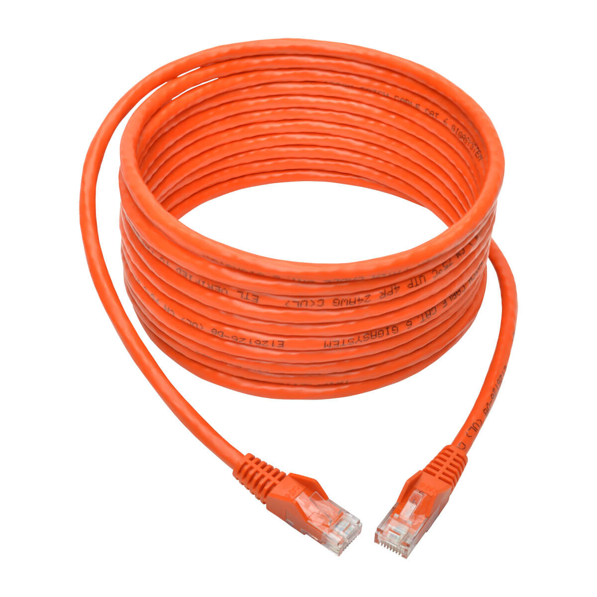 Cat6 Snagless Gigabit Ethernet Cable, Orange, 15-ft | Eaton
