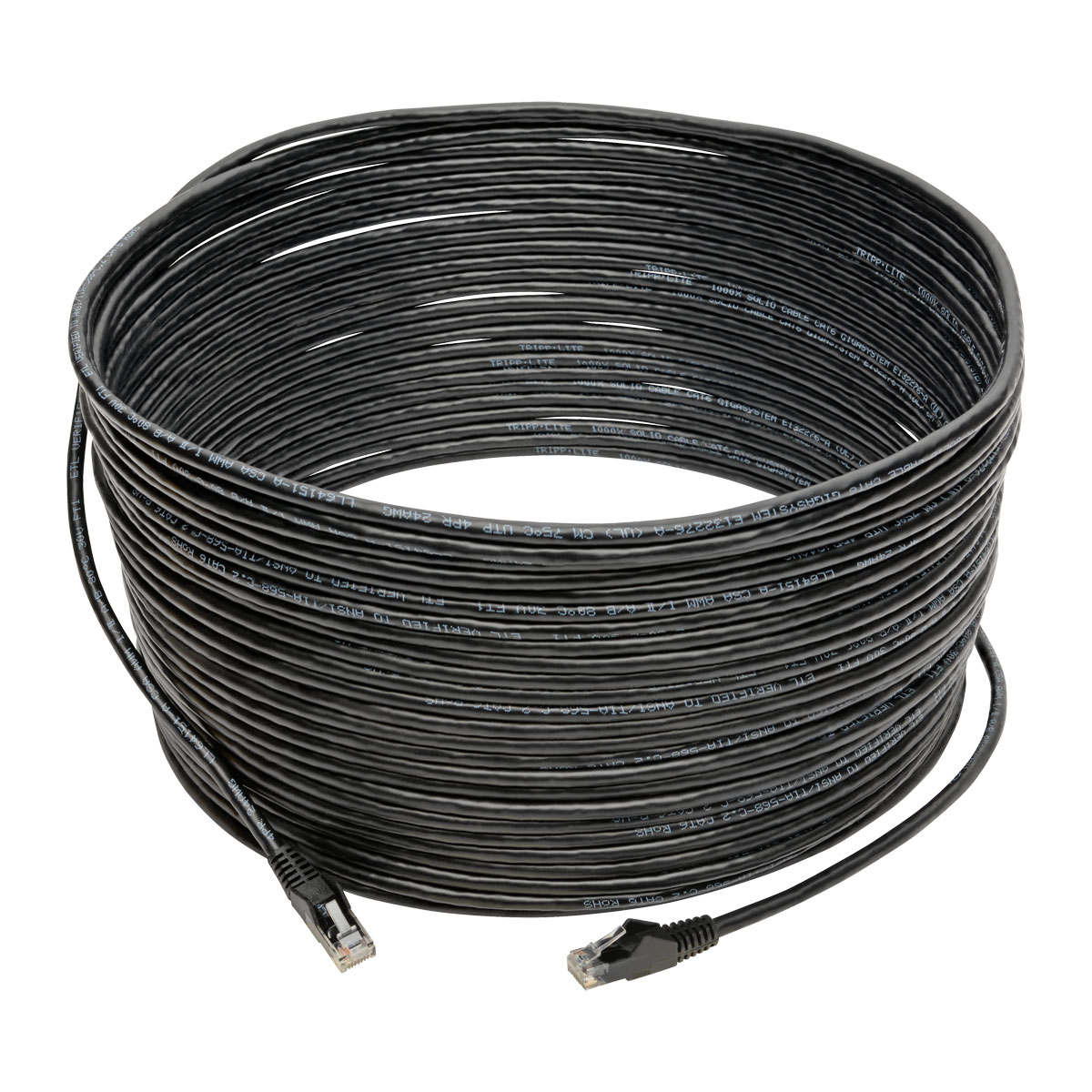 Cat6 Snagless Gigabit Ethernet Cable, Black, 75-ft | Eaton