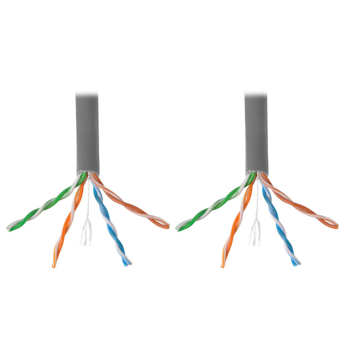 Cat6 Bulk UTP Stranded 24 AWG PVC Cable, Gray, 1000-ft. | Eaton