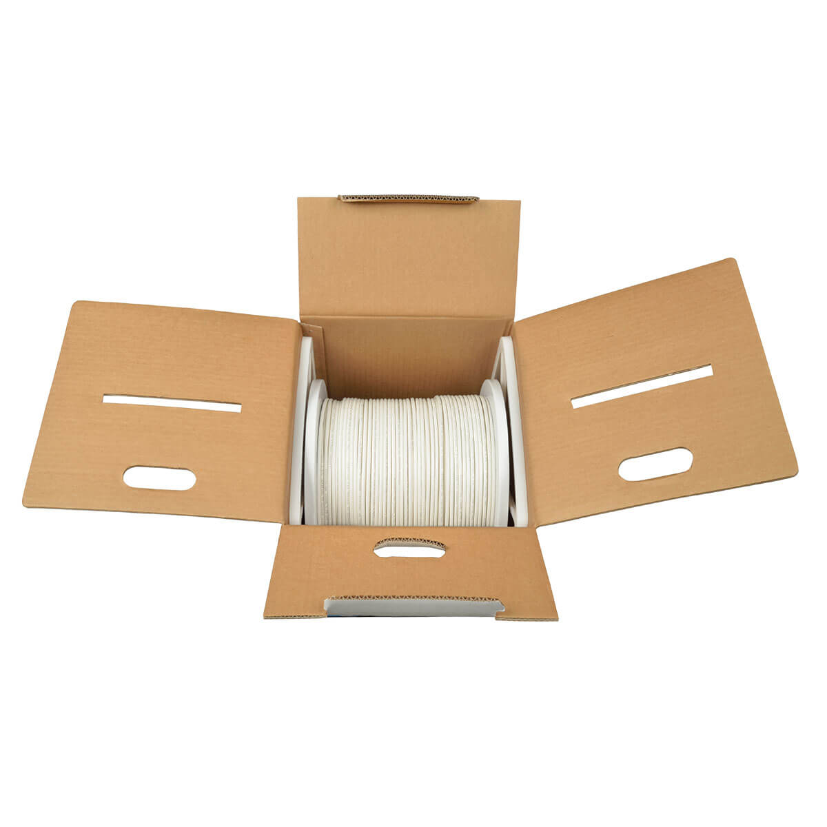 Cat6 Bulk UTP Stranded 24 AWG PVC Cable, White, 1000-ft. | Eaton