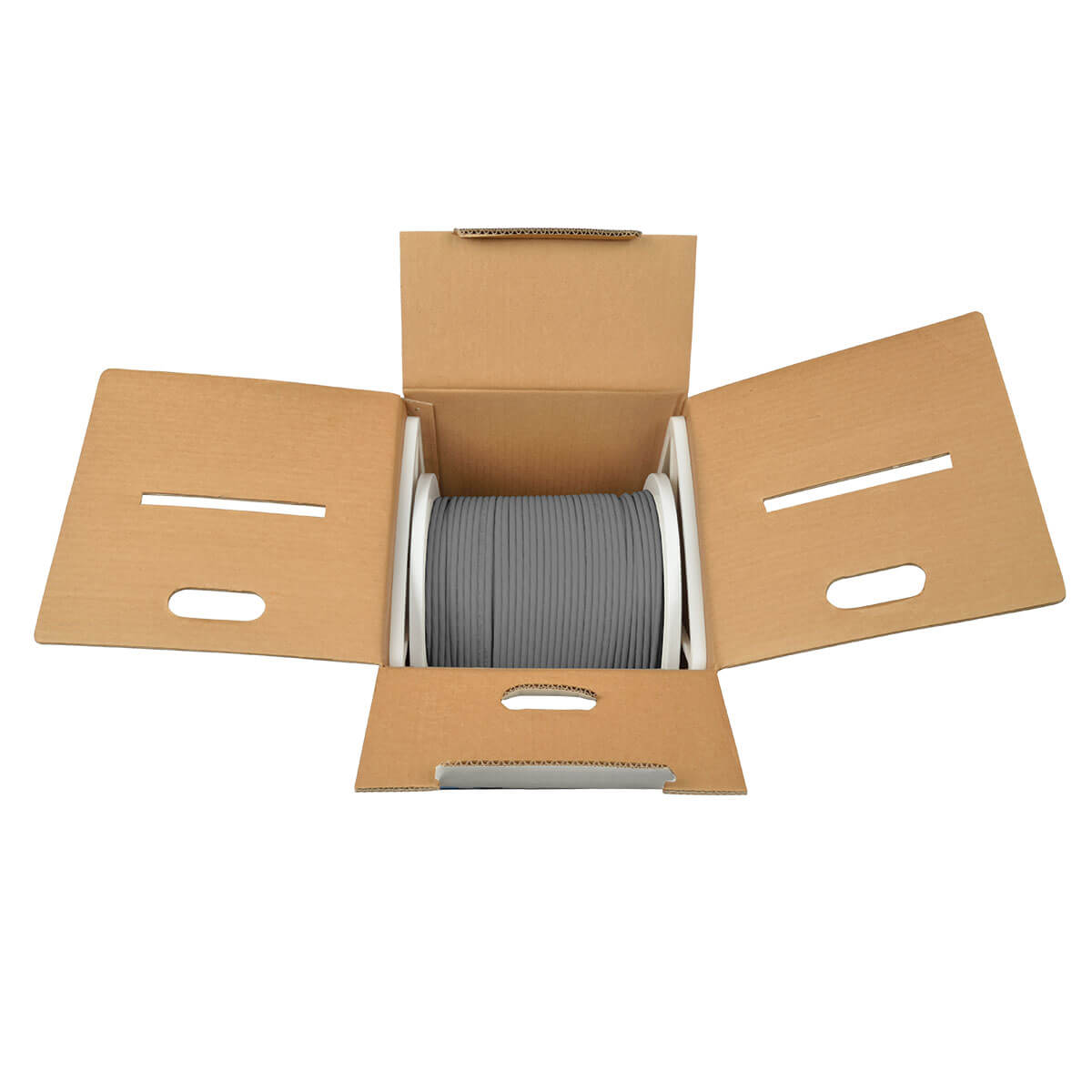 Cat6 Gigabit Bulk Solid PVC Cable, Gray, 1000-ft | Eaton