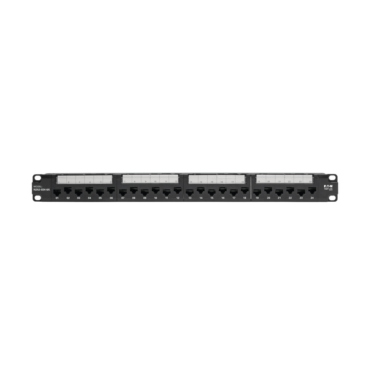 24-Port 1U Rack-Mount Cat6a Patch Panel, RJ45 | Eaton
