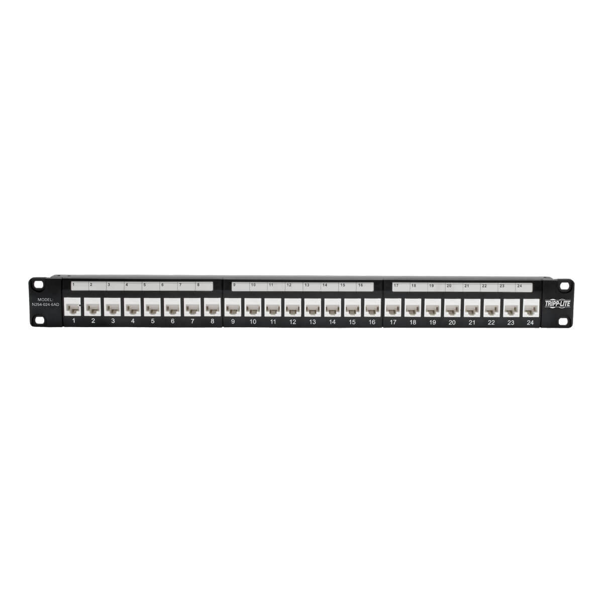 24-Port 1U Rack-Mount Cat6a Feedthrough Patch Panel RJ45 | Eaton