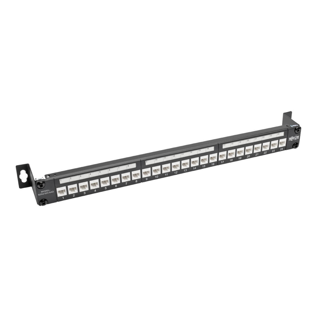 24-Port 1U Rack-Mount Cat6a Feedthrough Patch Panel RJ45 | Eaton
