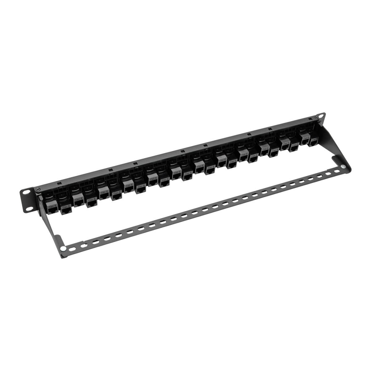 24-Port 1U Rack-Mount Cat5e 6 Offset Feed-Through Patch Panel | Eaton