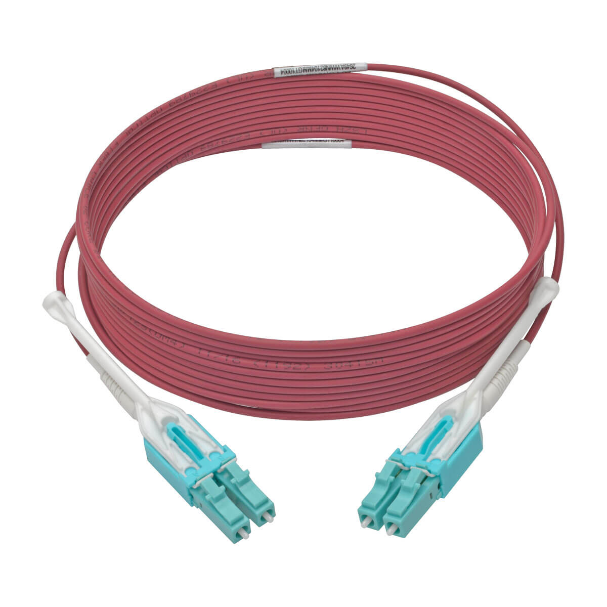 Multimode Fiber Cable, 10G, OM4, Push/Pull Tabs, Magenta, 4M | Eaton
