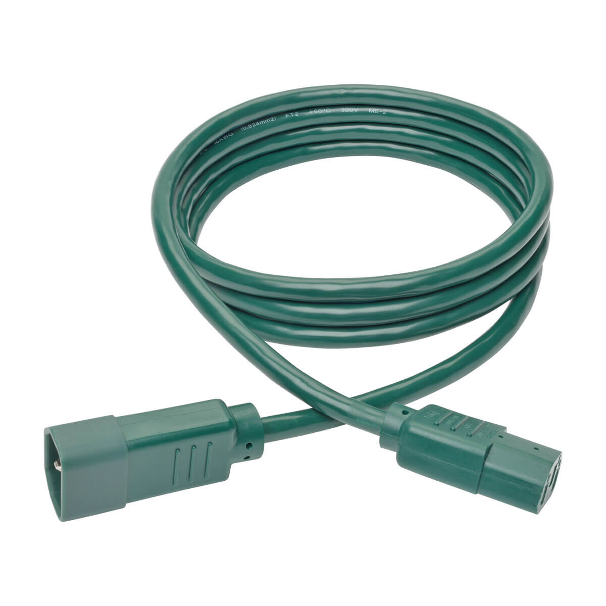C14 to C13 Computer Power Cord, 6 ft, Green | Eaton