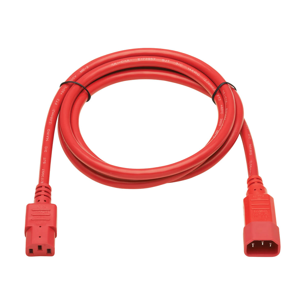 Heavy Duty C14 to C13 Computer Power Cord, 6 ft, Red | Eaton Tripp Lite