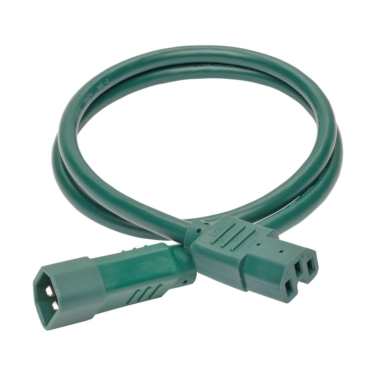 C14 to C15 Power Cable, Heavy Duty, 3 ft, Green | Eaton