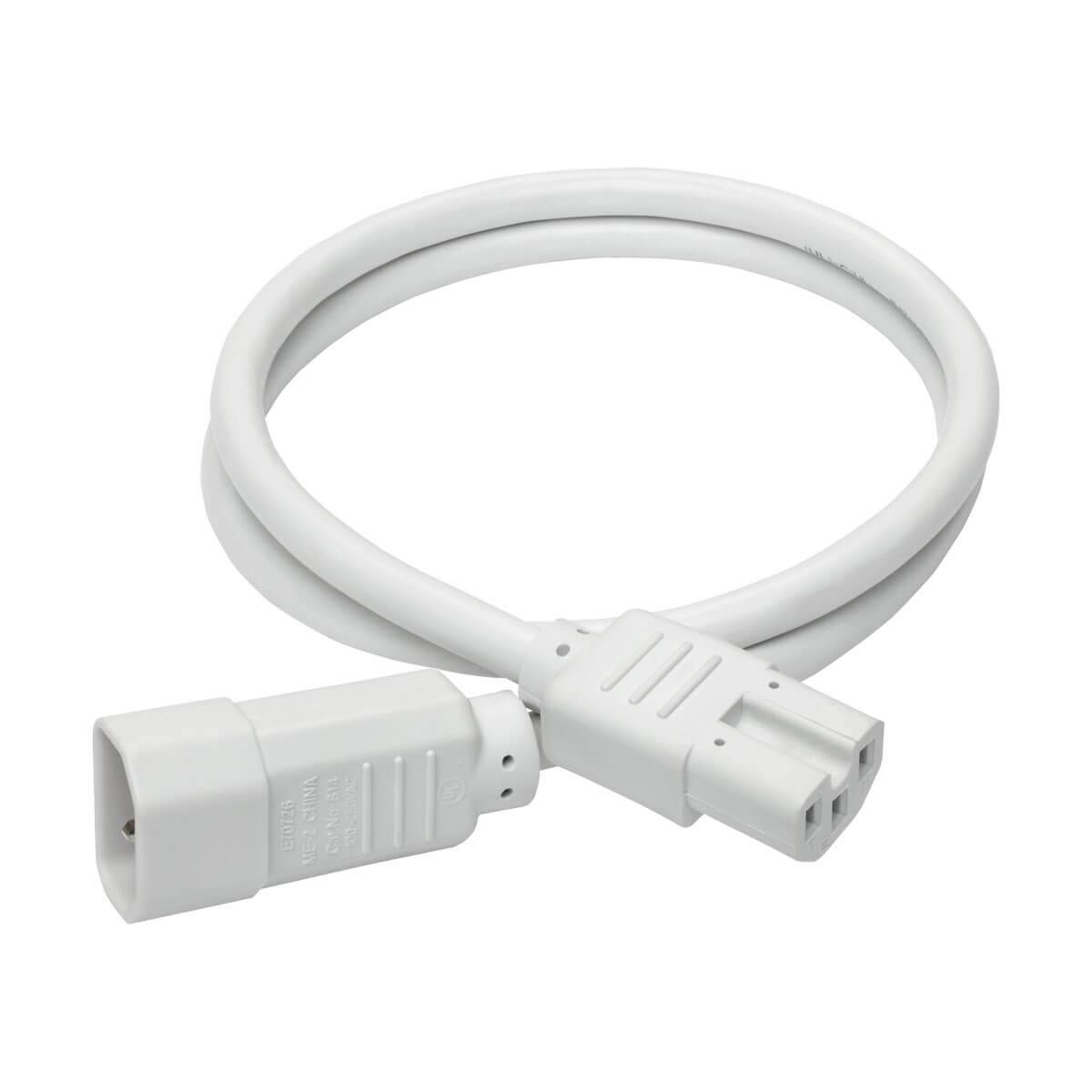 C14 to C15 Power Cable, Heavy Duty, 3 ft, White | Eaton