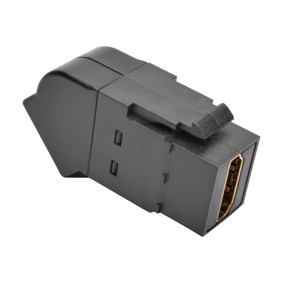 HDMI All-in-One Keystone/Panel Mount Angled Coupler, Black | Eaton