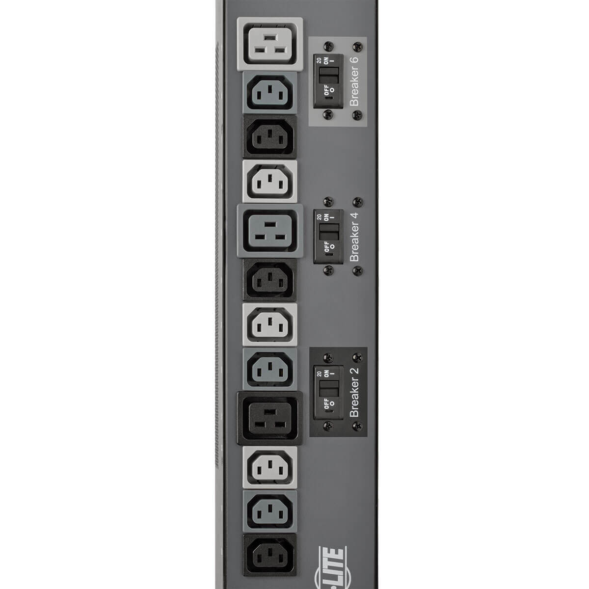 17.3kW 3-Phase Vertical PDU Strip, 208V Outlets (42 C13 & 12 C19), 0U ...