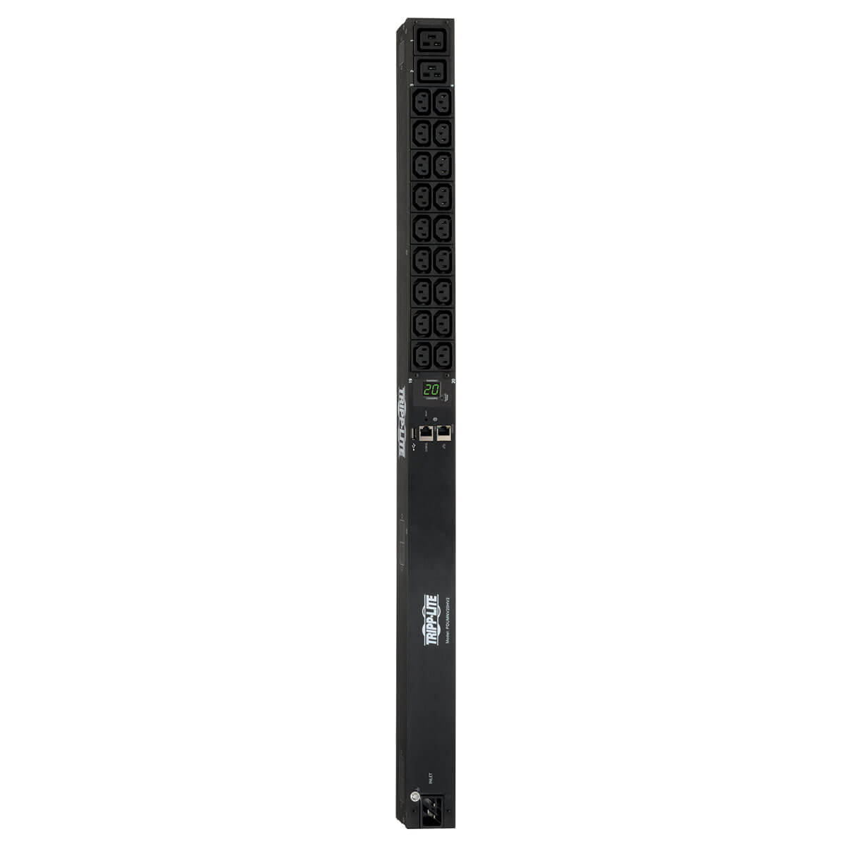 3.7kW Single-Phase 208/230V Monitored PDU, NIC, C13, C19 Outlets, C20 ...