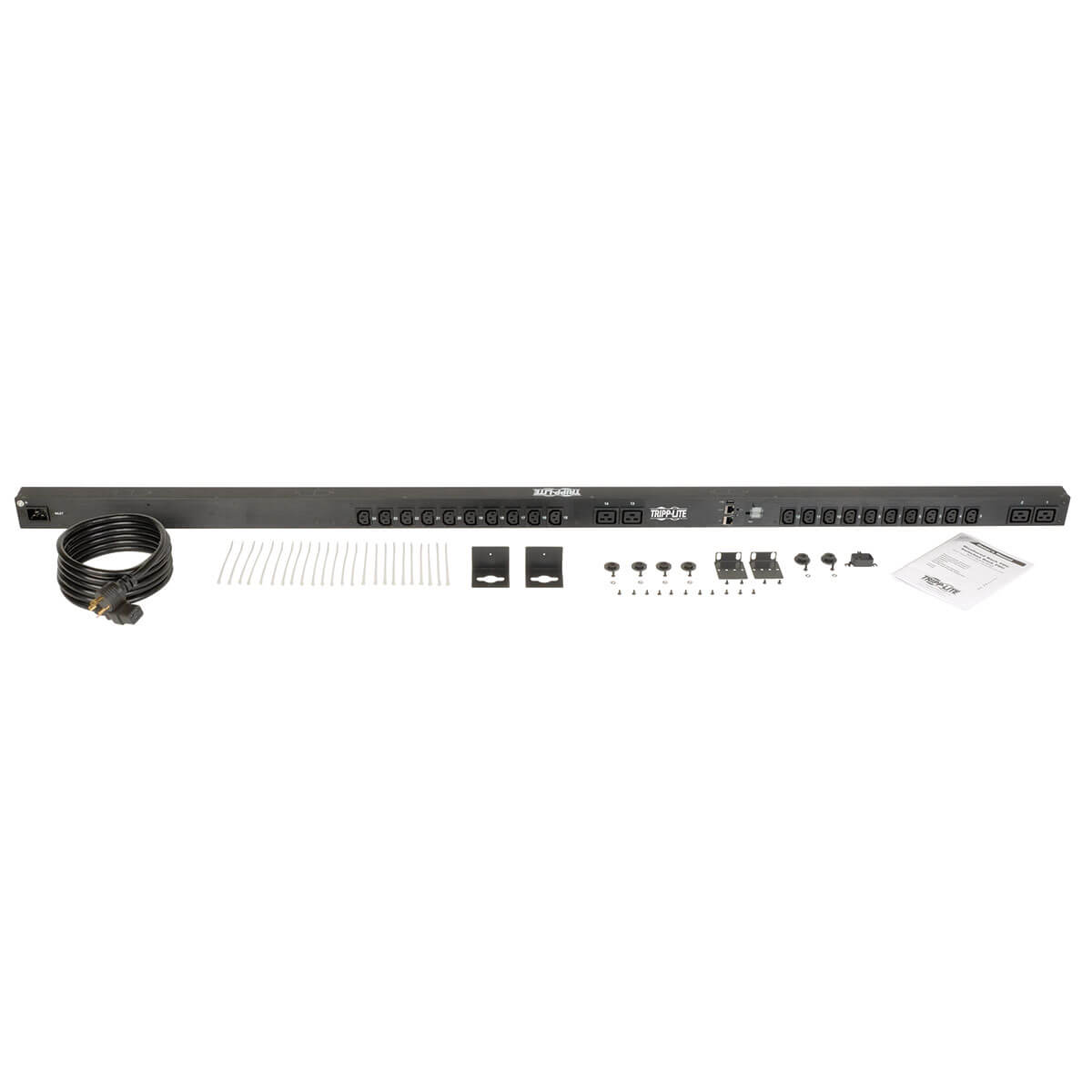 3.7kW Single-Phase 208/230V Monitored PDU, NIC, 20 C13, 4 C19 Outlets ...