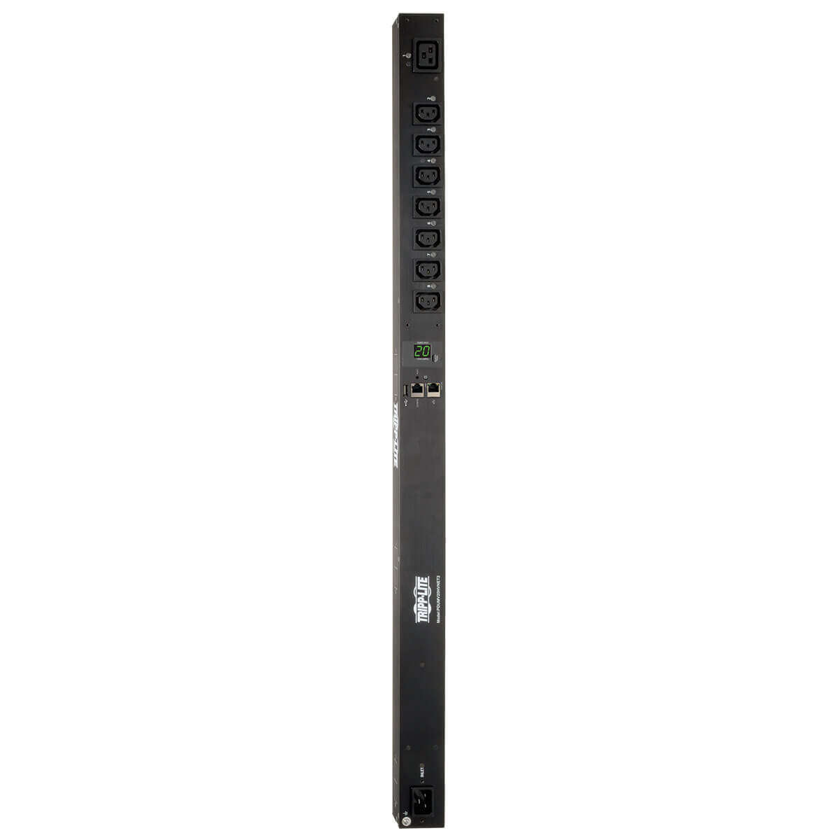 3.7kW Single-Phase 208/230V Switched PDU, NIC, 7 C13, 1 C19 Outlets ...
