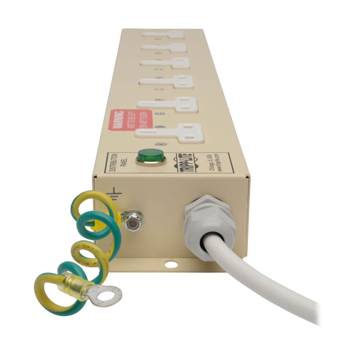 UK BS-1363 Hospital-Grade Power Strip, 6 UK Outlets, 10-ft | Eaton