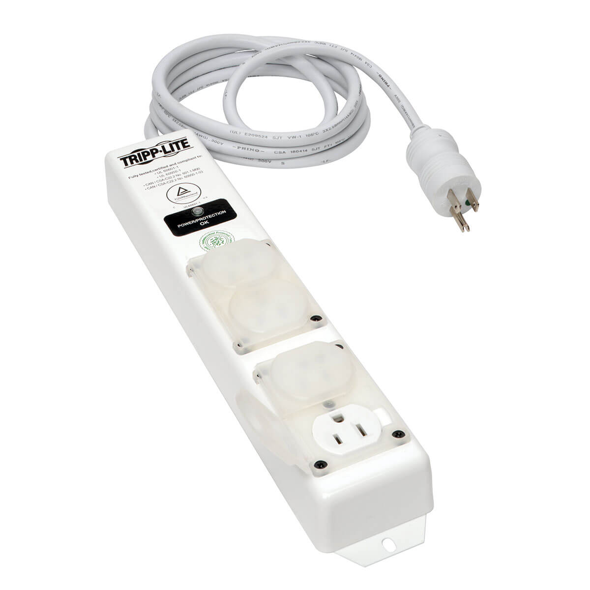 Medical Surge Protector, 4 Green Dot Outlets, 15 ft. Cord | Eaton