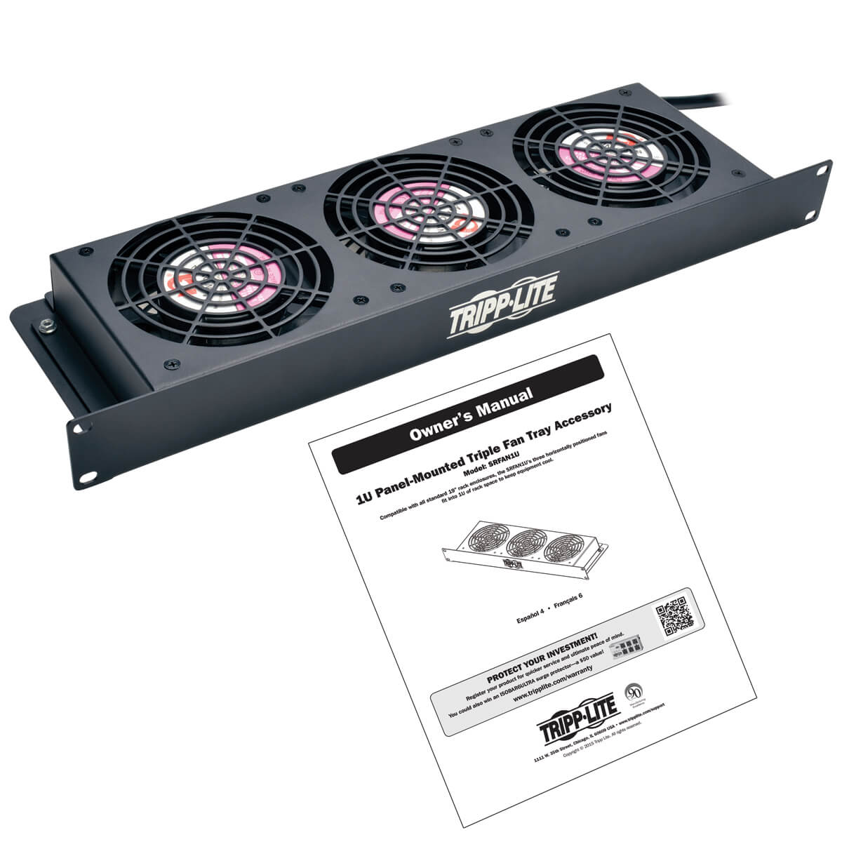 Server Rack Fan Tray 1U, 120V, 210 CFM, 5-15 Plug | Eaton