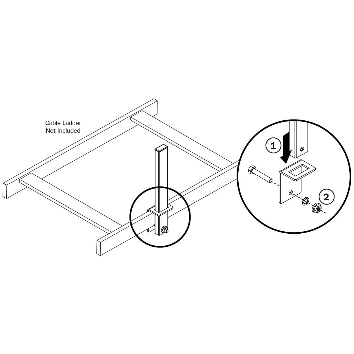 Server Rack Retaining Post for Cable Runway | Eaton