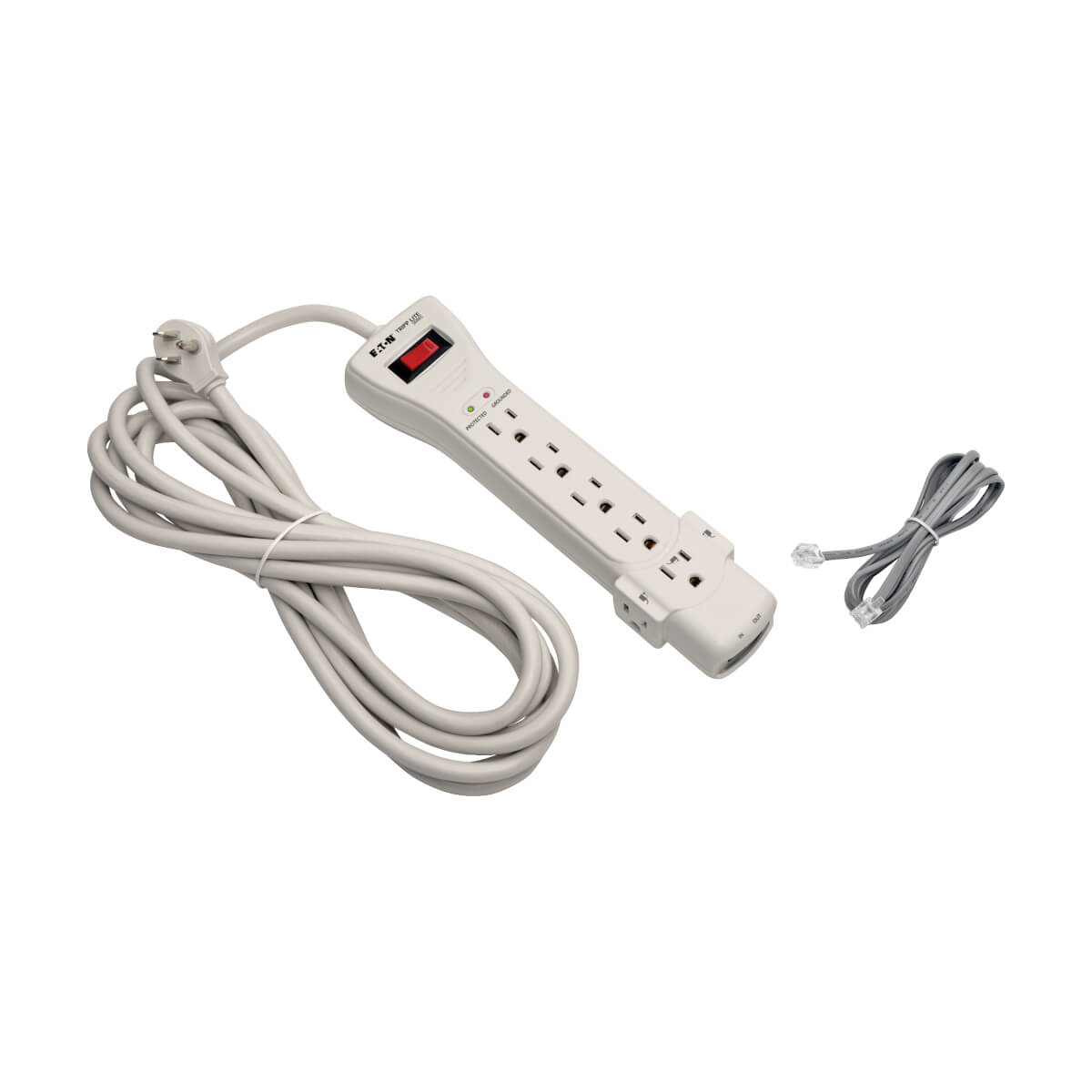 Surge Protector, 7 Outlet, 2520 Joules, 15-ft Cord, RJ11 | Eaton