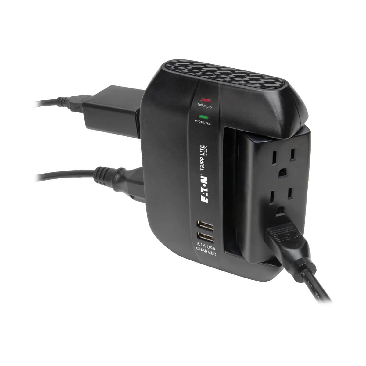 Surge Protector, 6 Outlets, 3 Rotatable, Direct-Plug In | Eaton