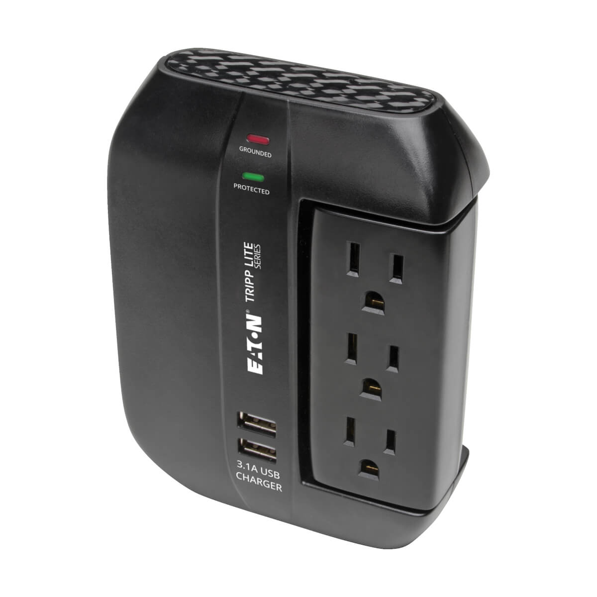 Surge Protector, 6 Outlets, 3 Rotatable, Direct-Plug In | Eaton