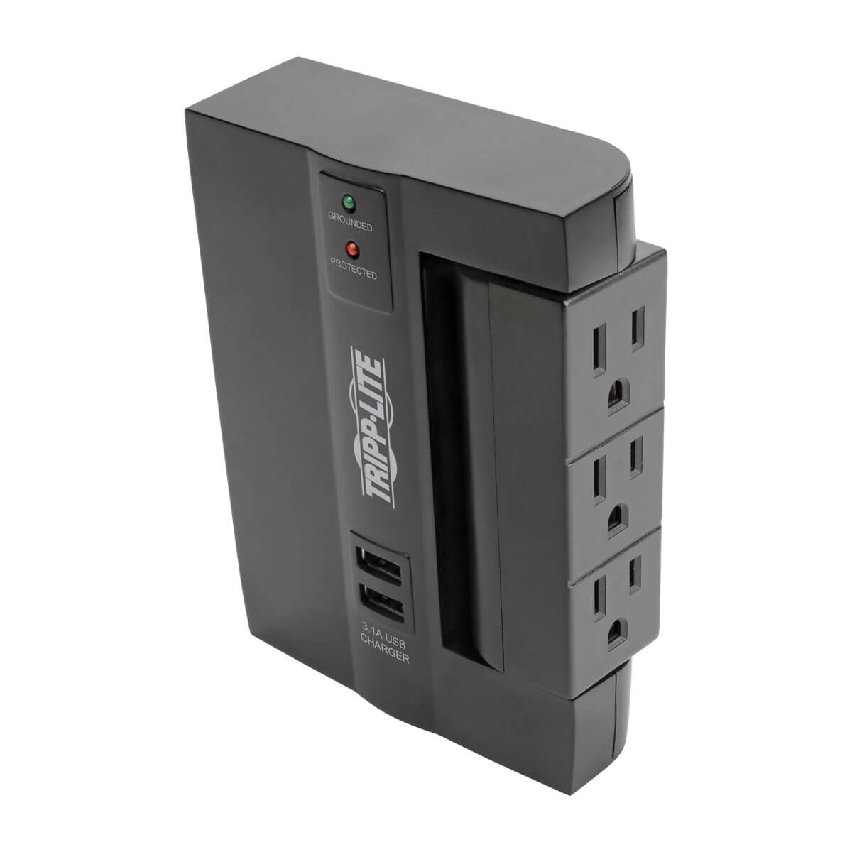 Surge Protector, 6 Outlets, 3 Rotatable, Direct-Plug In | Eaton