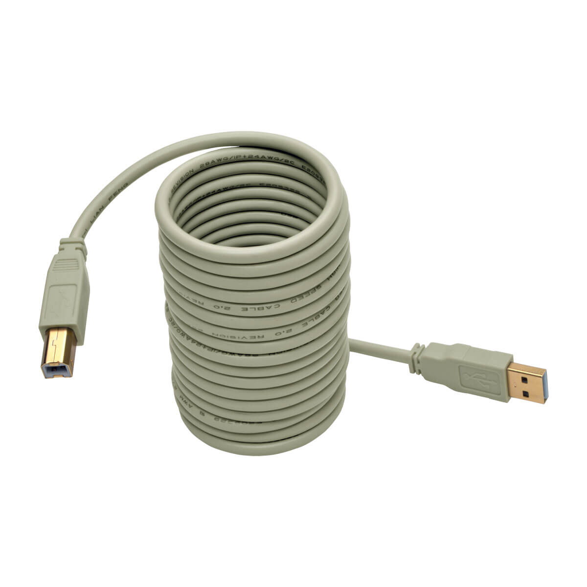 USB 2.0 A/B Cable, Beige, 10 ft. | Eaton