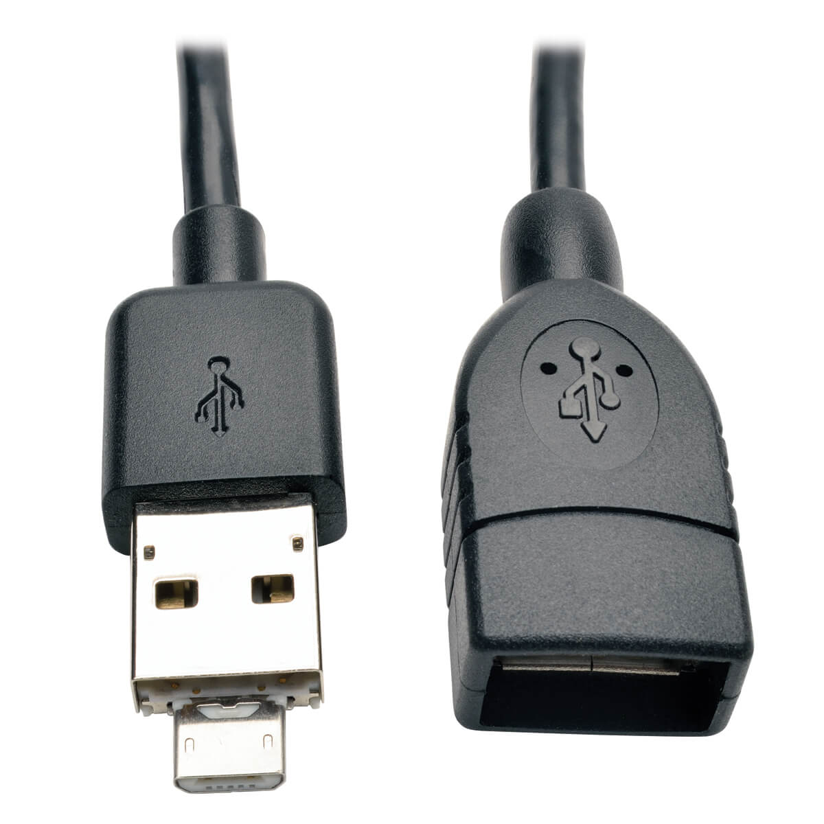 USB 2.0 OTG Cable, A Male + Micro-B Male to A Female, 6-in. | Eaton