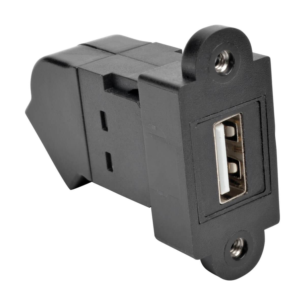 USB 2.0 All-in-One Keystone/Panel Mount Angled Coupler Female | Eaton