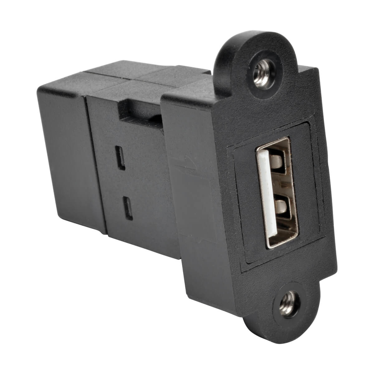 USB 2.0 All-in-One Keystone/Panel Mount Coupler, Black | Eaton