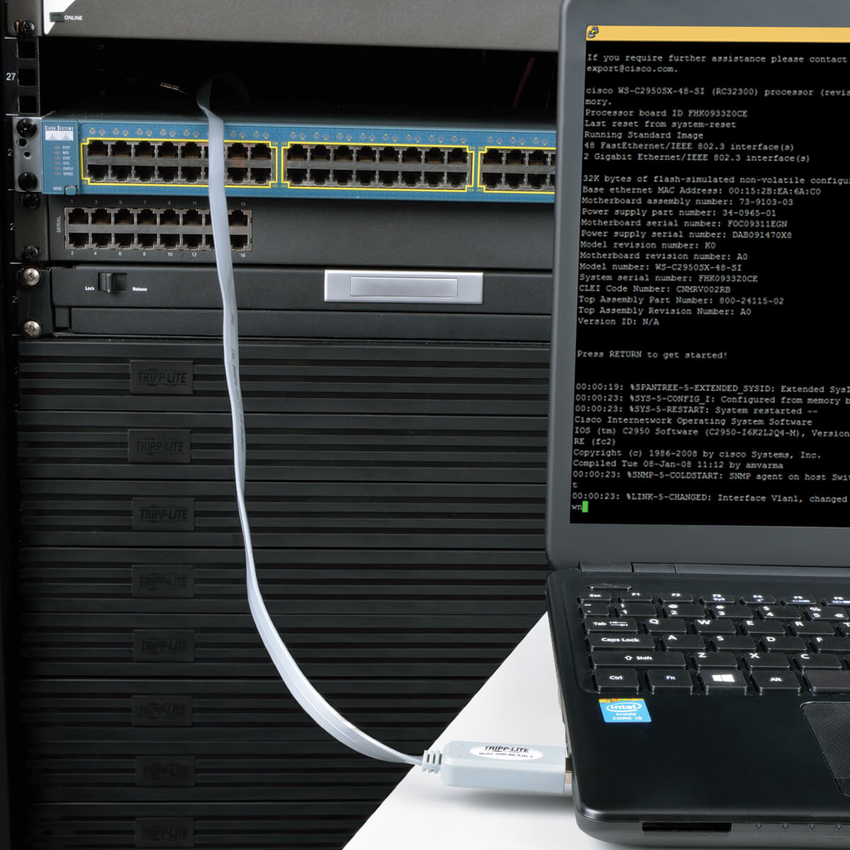 USB-A to RJ45 Serial Cisco Rollover Cable, 6-ft | Eaton