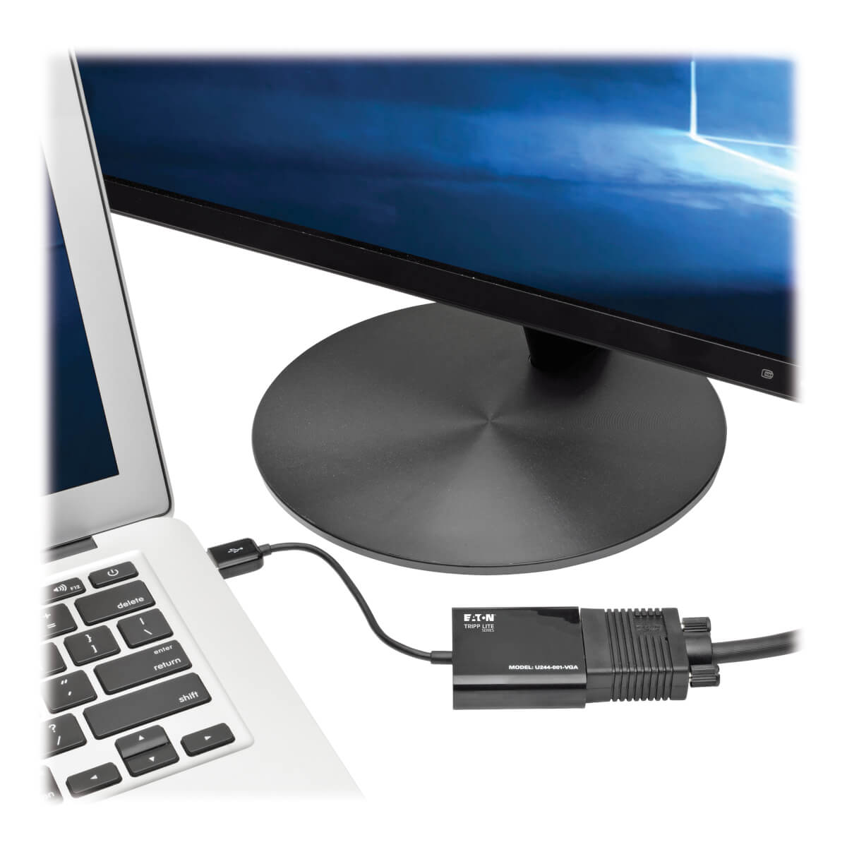 USB-A to VGA Dual Monitor External Video Card, 1080p 60 Hz | Eaton