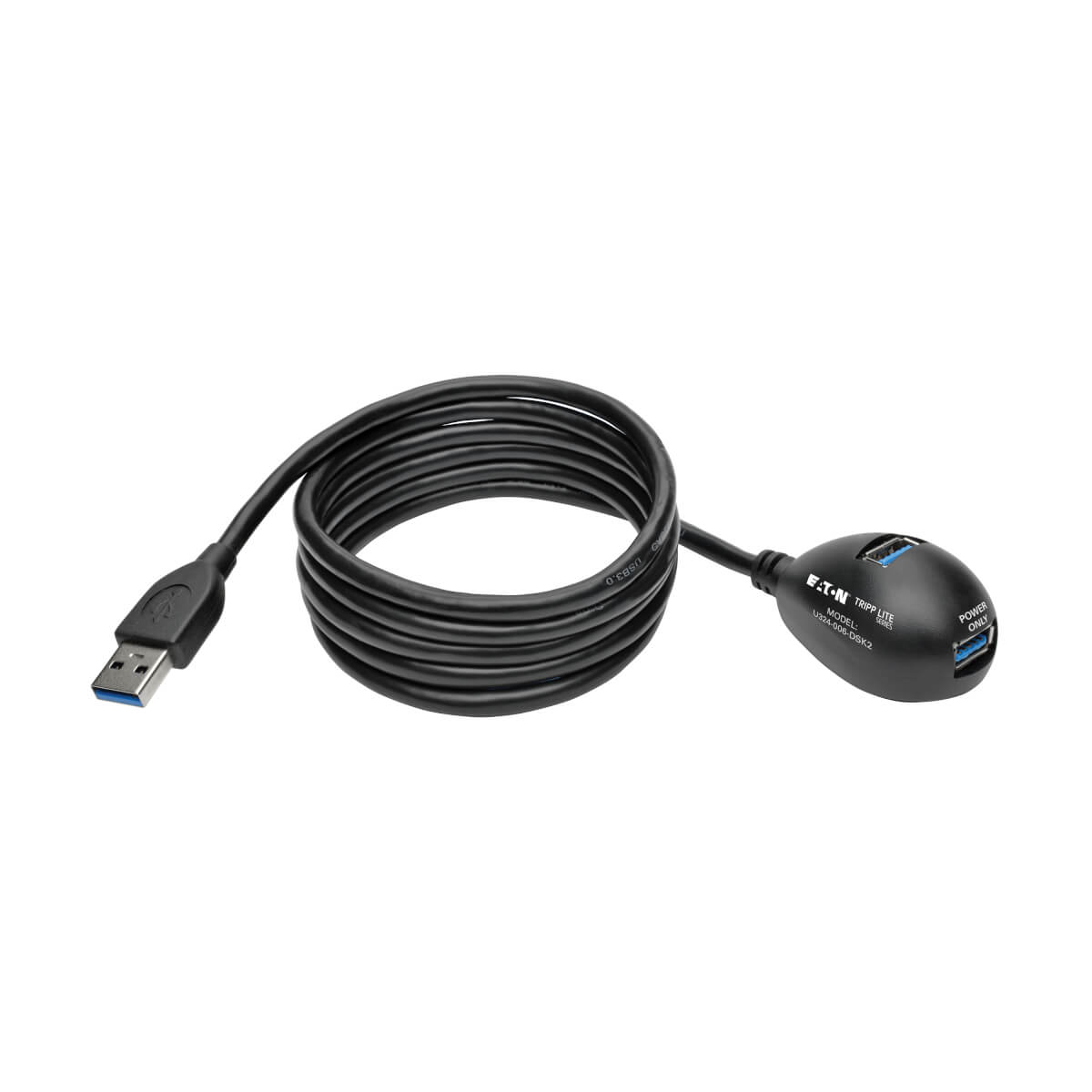 2-Port USB 3.0 SuperSpeed Desktop Extension Cable (M/2xF), 6 ft. | Eaton