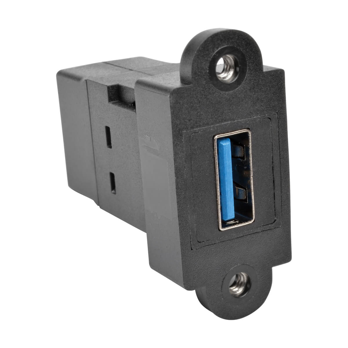 USB 3.0 All-in-One Keystone/Panel Mount Coupler, Black | Eaton
