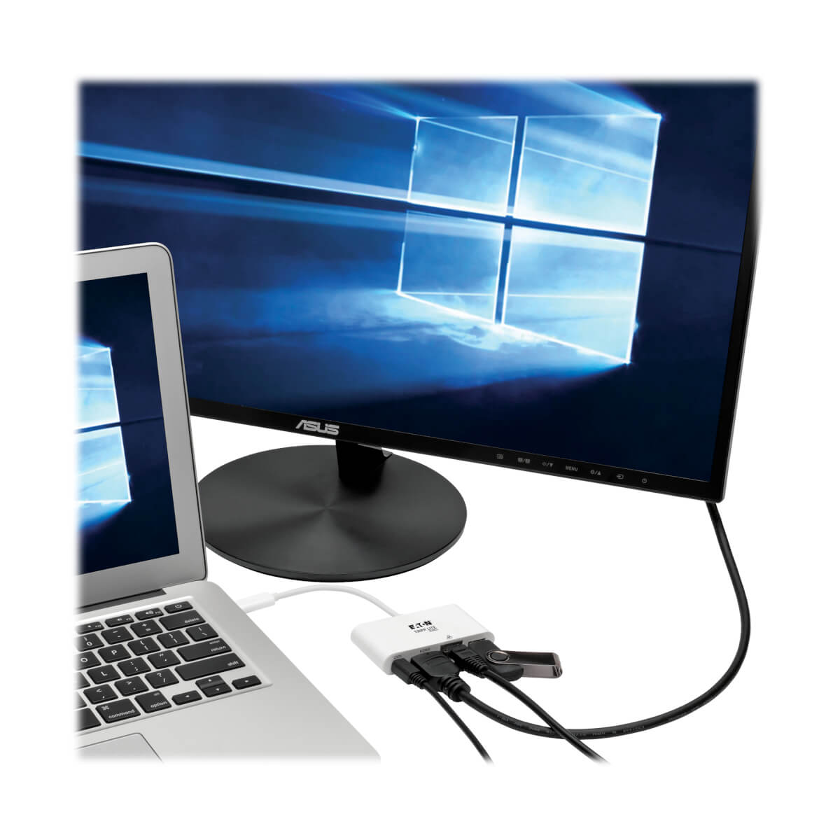 USB-C Multiport Adapter, HDMI, USB 3.2, Ethernet, 60W Charging | Eaton