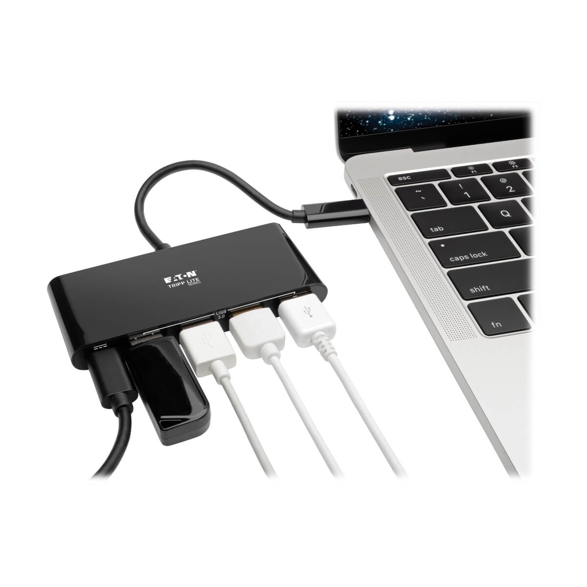 4 Port USB 3.1 Hub, 4x USB-A, Thunderbolt | Eaton