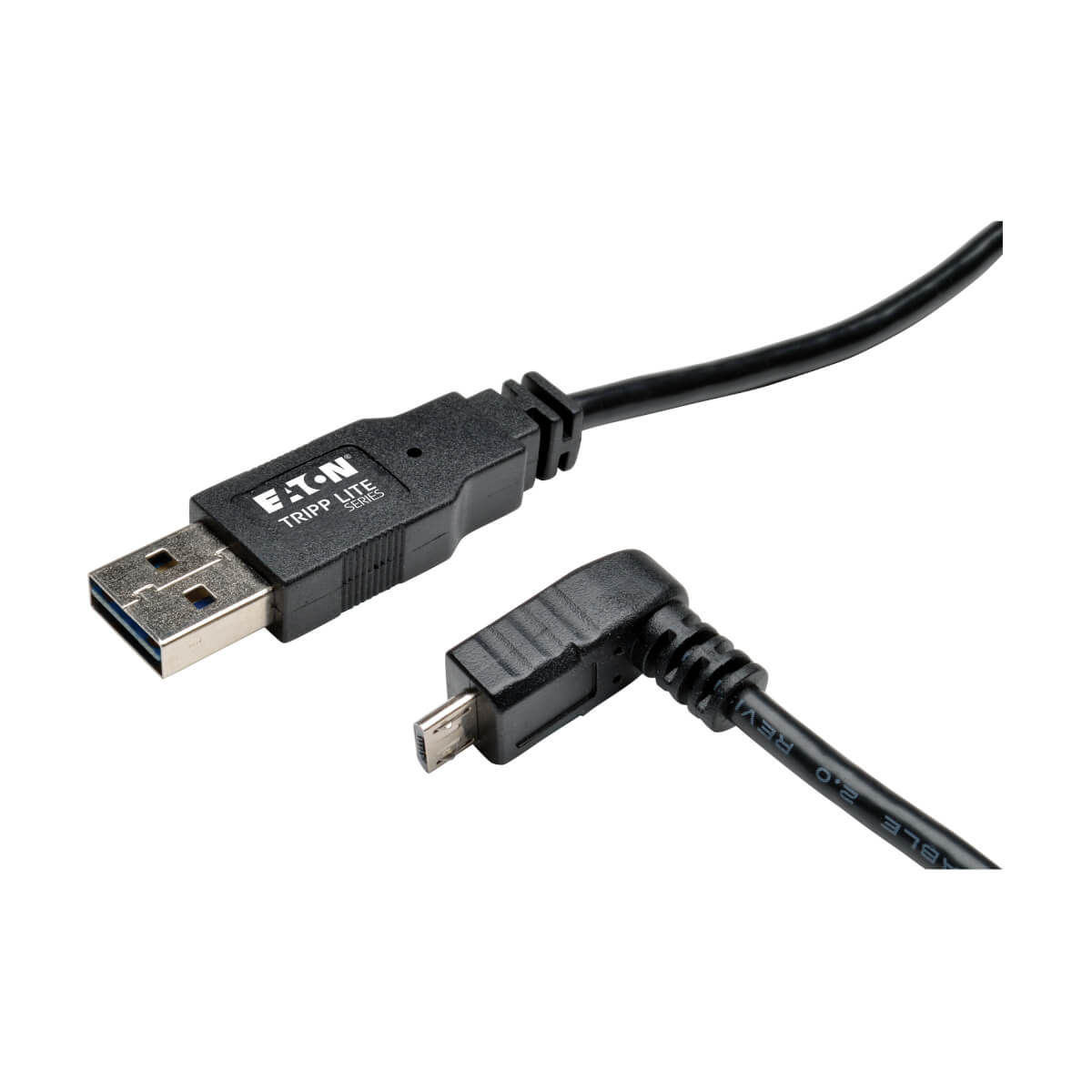 Universal Reversible USB Cable A to Down-Angle Micro B, 6-ft. | Eaton